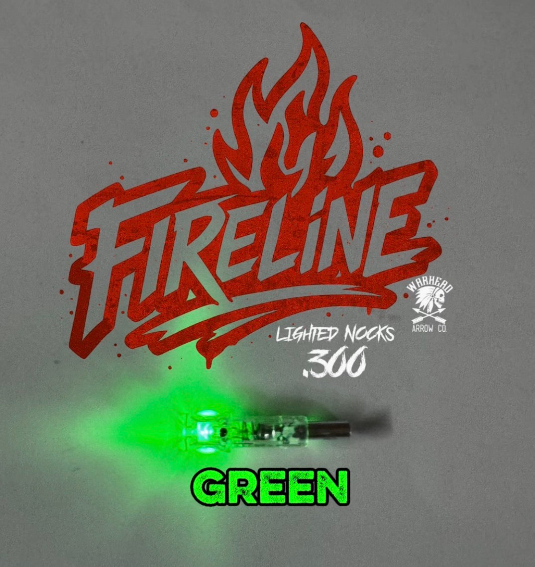 Warhead fireline crossbow halfmoon lighted nock. Green – Warhead Arrow Co.
