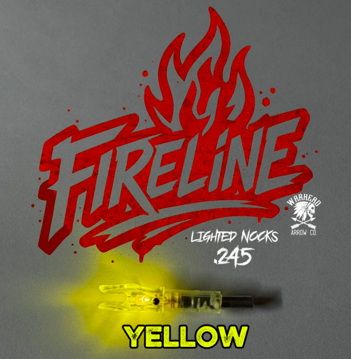 Warhead Fireline Yellow lighted nock .245 3pk S nock – Warhead Arrow Co.